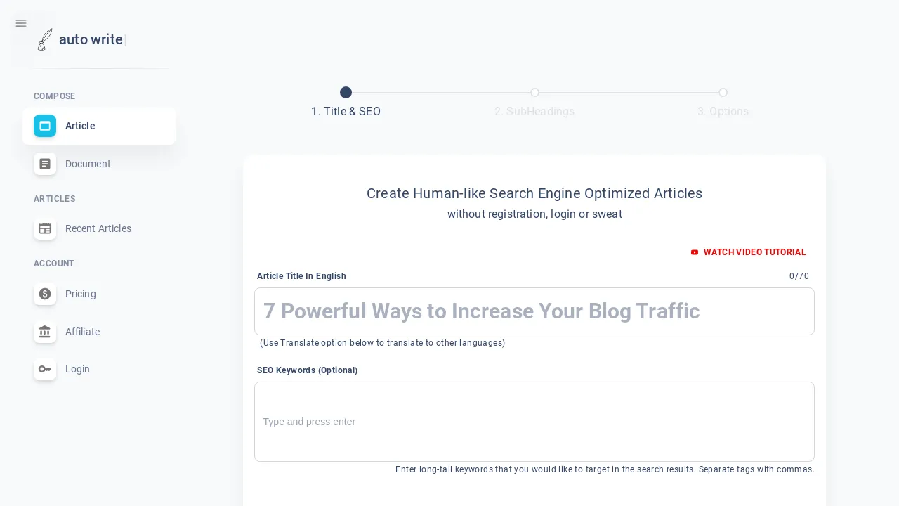 Autowrite App - BestofAI